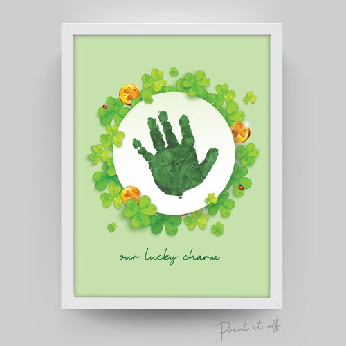 Lucky Little Leprechaun Handprint / Happy St Patrick's Day - Etsy