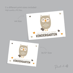 Owl Kindergarten / First Day of School Kindy / Handprint Hand Art Craft ...