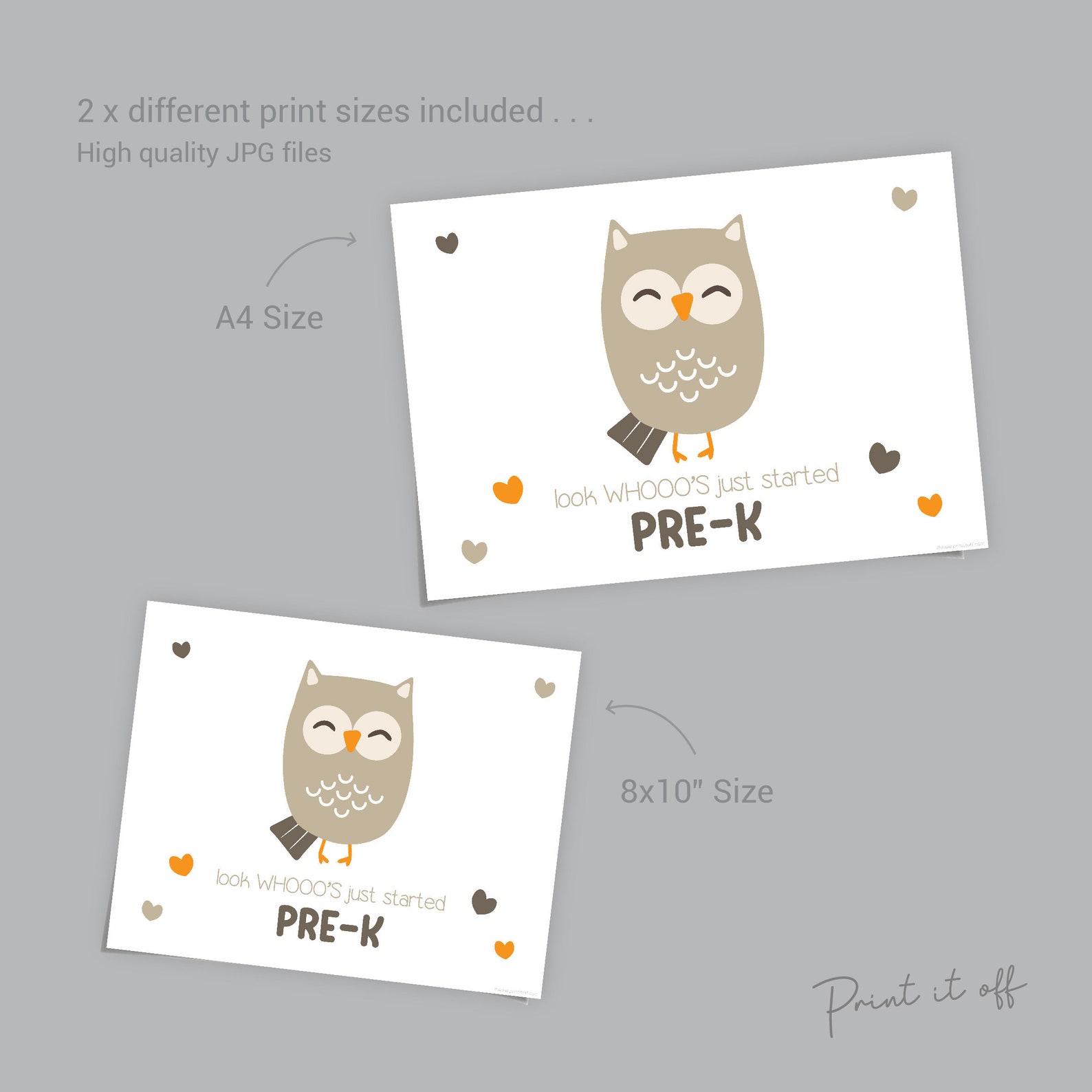 Pre-k Owl Handprint Hand Art / First Day Starting School Prek - Etsy