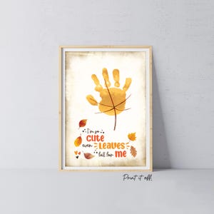 So Cute Leaves Fall Handprint Leaf / Baby Kids Toddler Hand Template ...