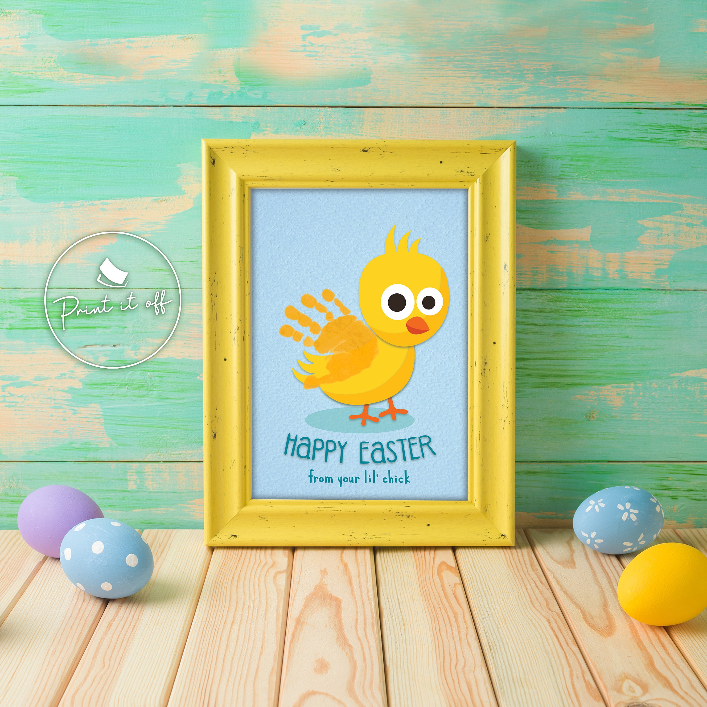 Lil' Chick / Handprint Art / Happy Easter Chicken / Kids | Etsy