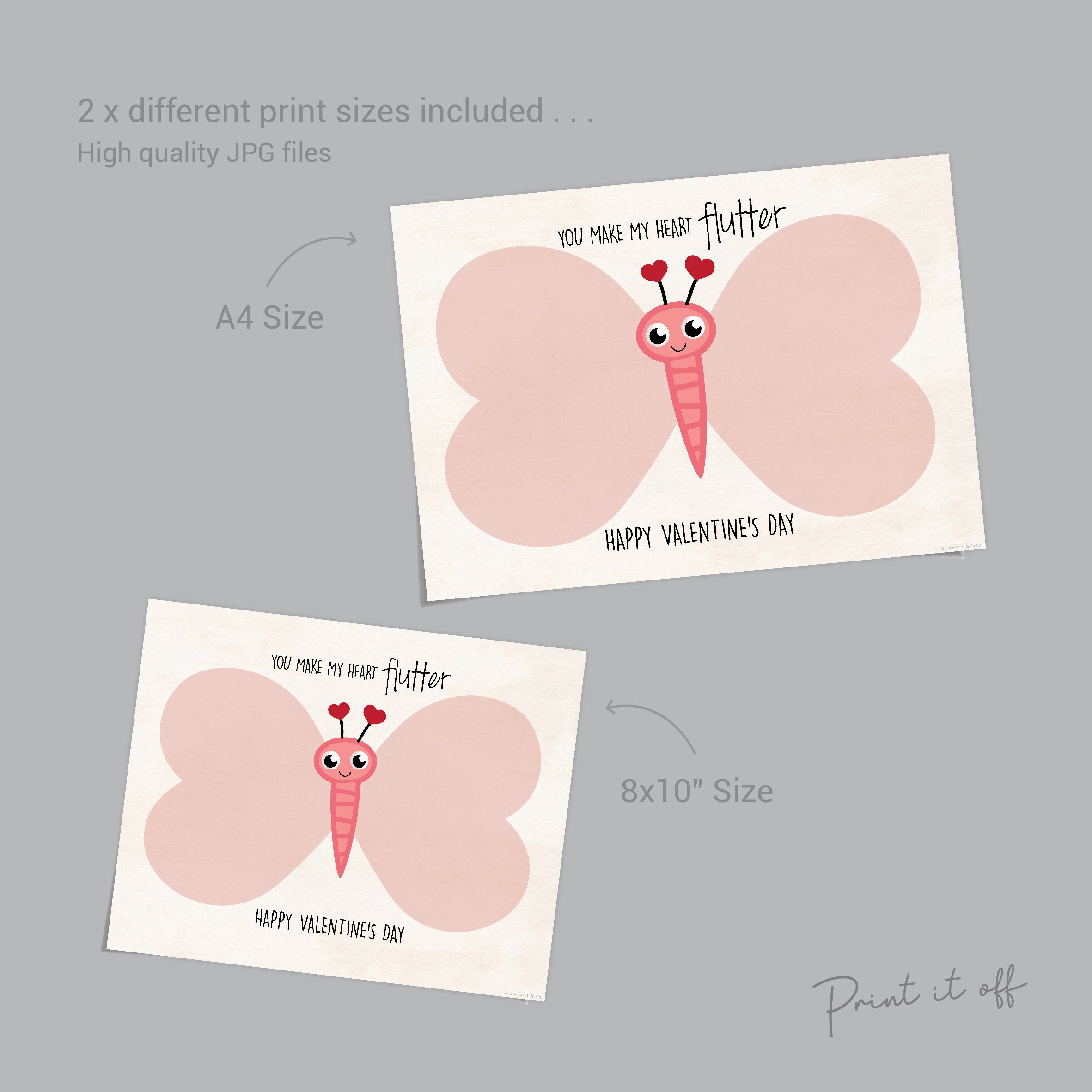 You Make My Heart Flutter / Handprint Footprint Butterfly / - Etsy