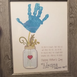 Handprint Art Flower Jar / Keepsake Craft / Happy Mother's Day / Mom ...
