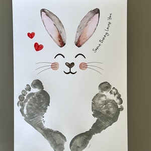 Some Bunny Loves You / Easter / Footprint Handprint Art / Baby Toddler ...