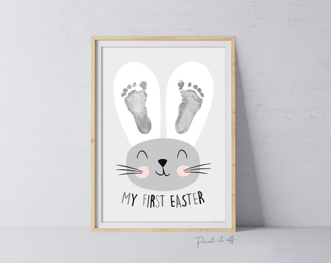 Hoppy Happy Easter/ Bunny Carrot / Footprint Handprint Art Craft / Foot ...