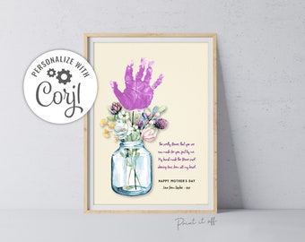 Daddy Happy Birthday Cake Handprint Craft Birthday Card - Etsy