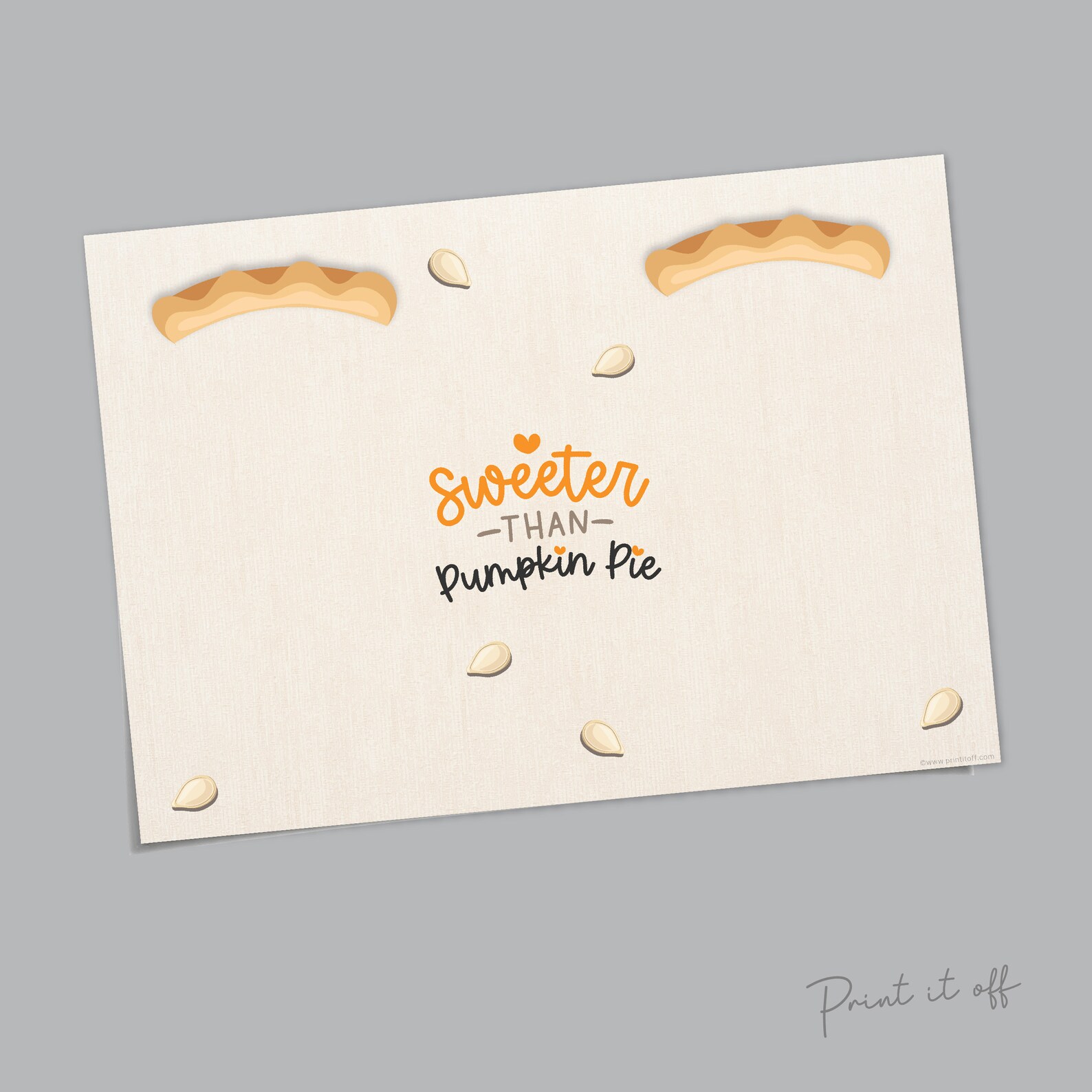 Sweeter Than Pumpkin Pie / Footprint Art Craft / Thanksgiving - Etsy