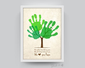 No Matter How Tall We Grow / Tree Handprint Art Craft / | Etsy