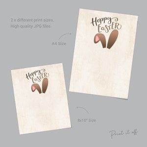 Hoppy Easter Bunny Brown / Footprint Art / Cute Foot Feet / Kids Baby ...