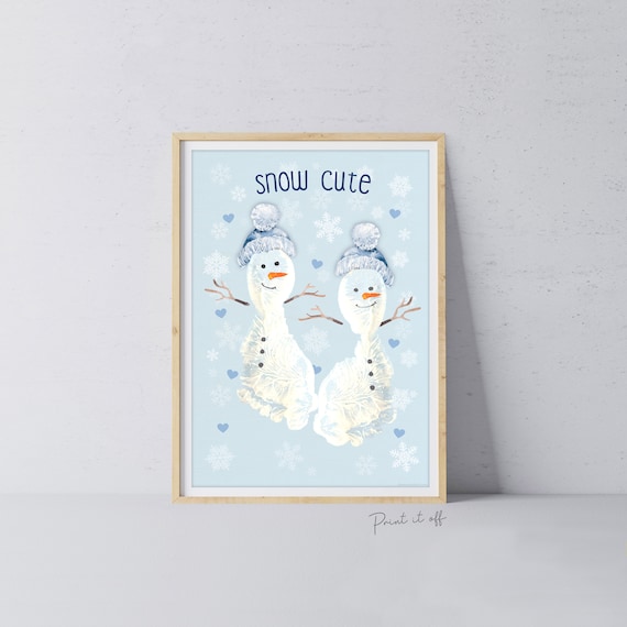 Footprint Snowman Card