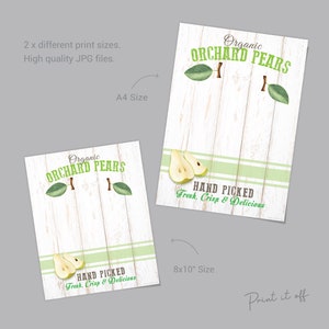 Farm Sign Pears / Footprint Handprint Foot Feet Art Craft / Kids Baby ...