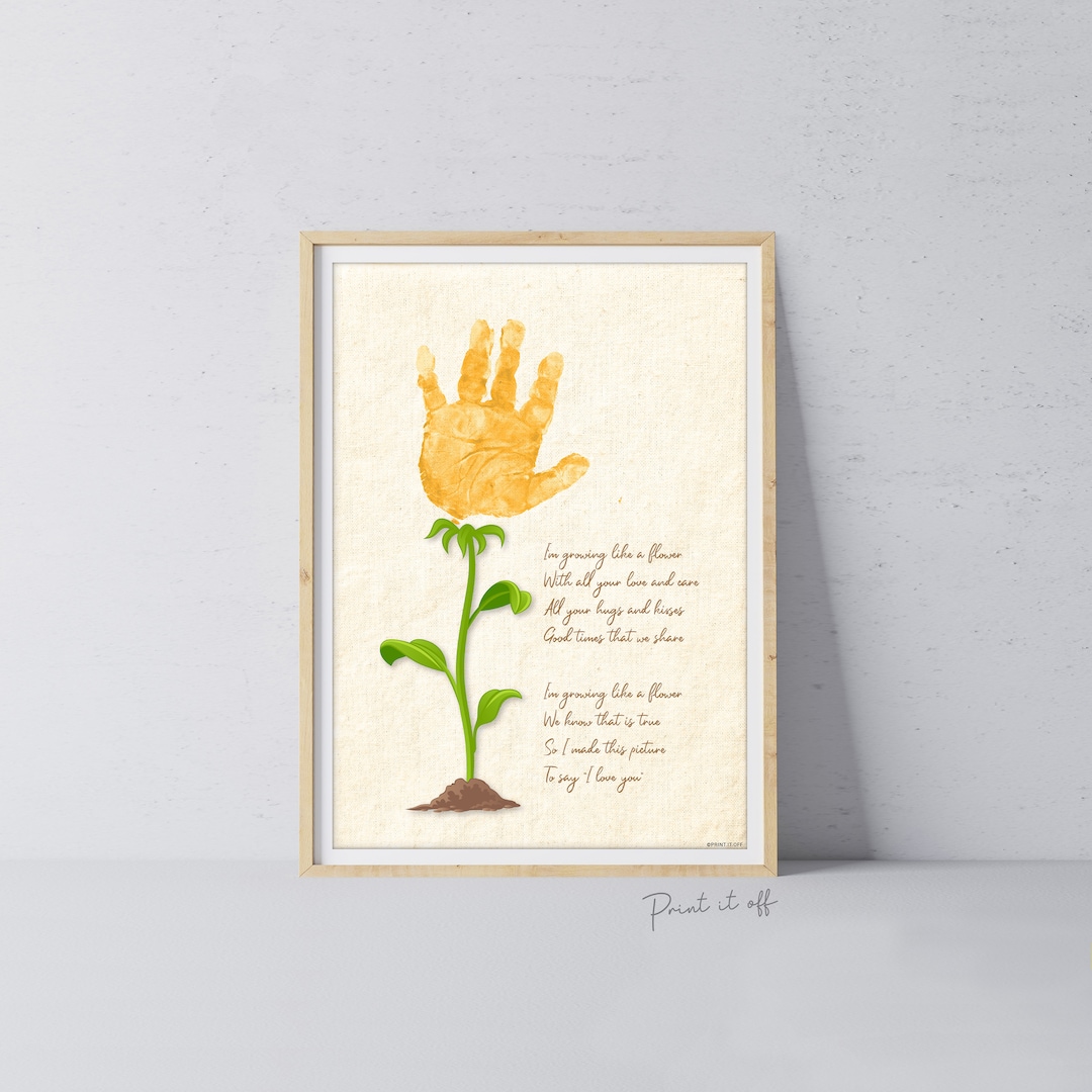 I'm Growing Like a Flower / Hand Handprint Art / Kids Baby Toddler ...
