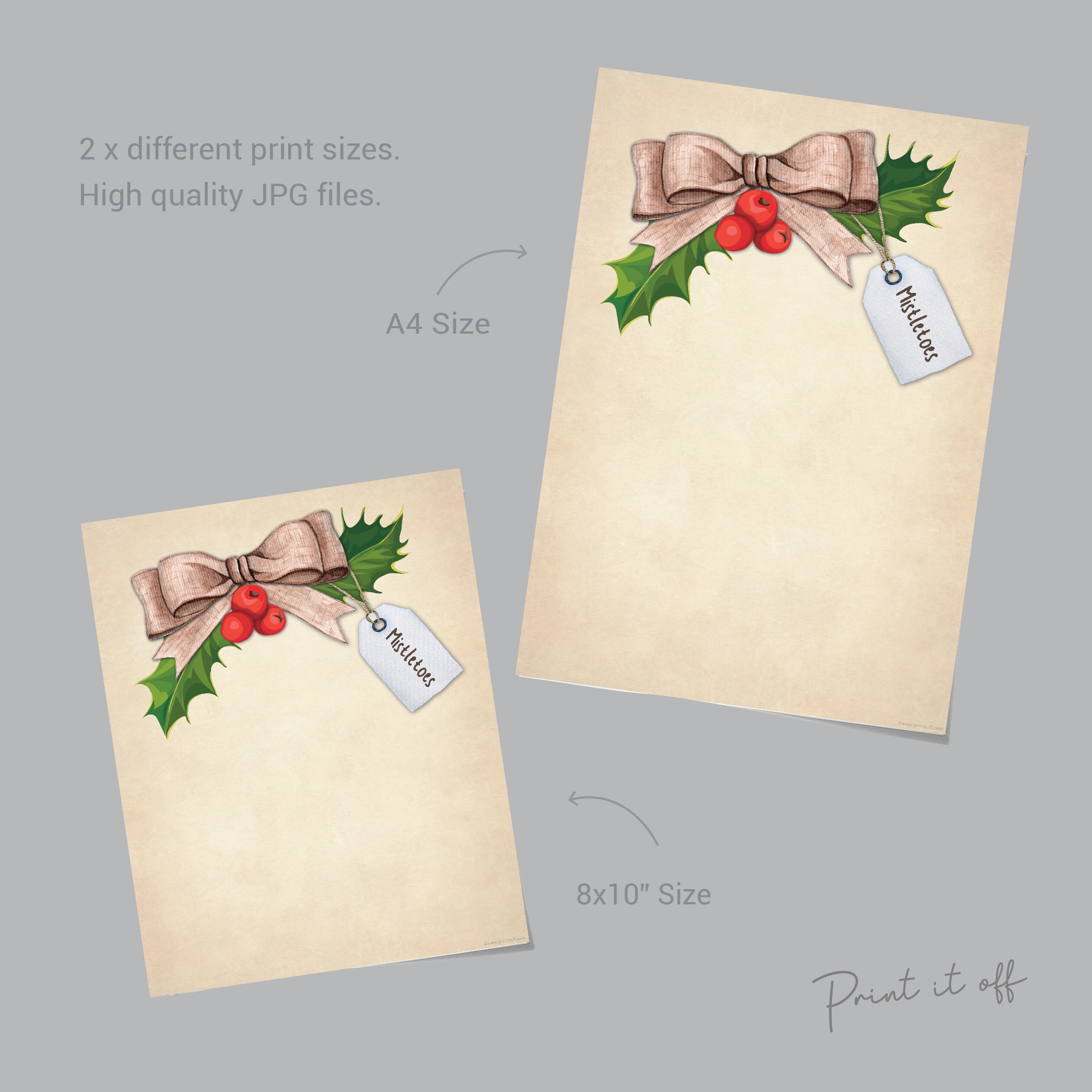 Mistletoes Mistle-toes Footprint Art Craft / Christmas Xmas / - Etsy