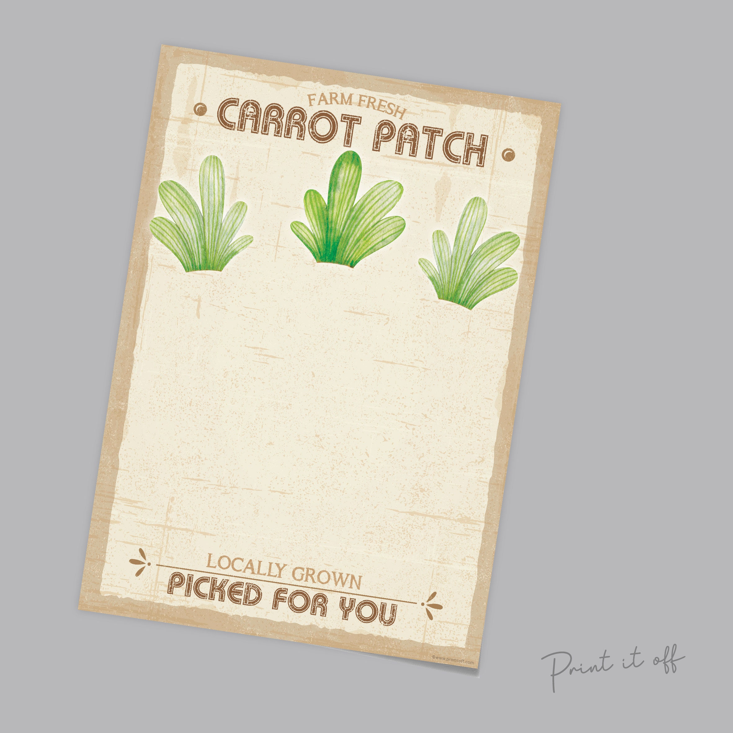 Farm Sign Carrot Patch Easter / Footprint Feet Art Craft / - Etsy