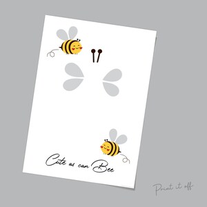 Cute as Can Bee / Handprint Footprint Art / Valentine's Day / Bumble ...