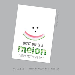 One in A Melon Million Happy / Mother's Day / Handprint Hand Art Craft ...