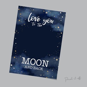 Love You to the Moon and Back / Bottom Bum Print / Valentine's Day ...