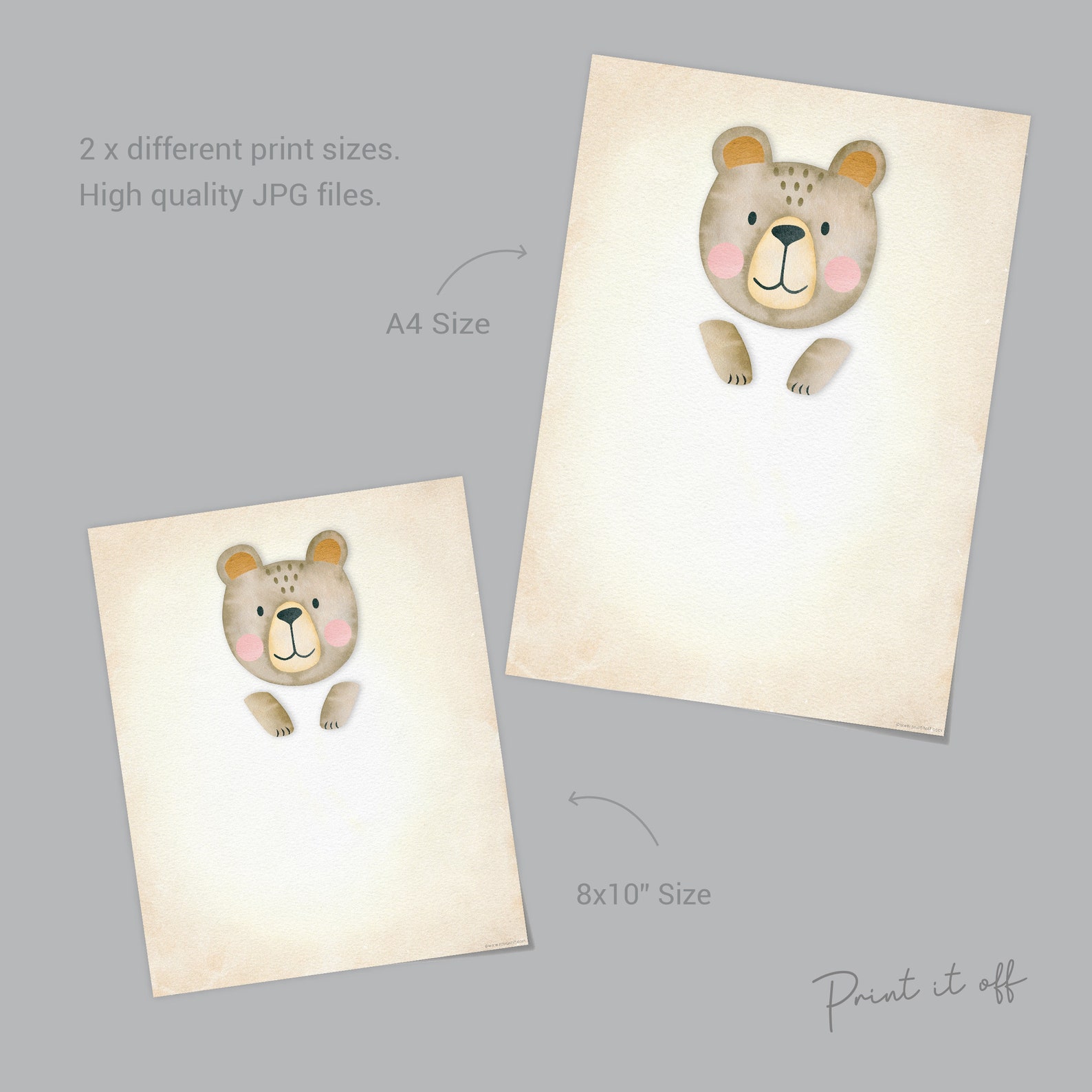 Baby Teddy Bear Footprint Foot Art Craft Kit / Baby Newborn - Etsy