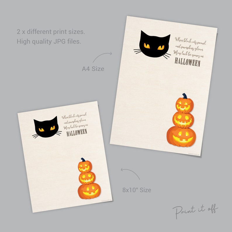 Black Cat Pumpkin Halloween Footprint Handprint Art Craft / Kids ...