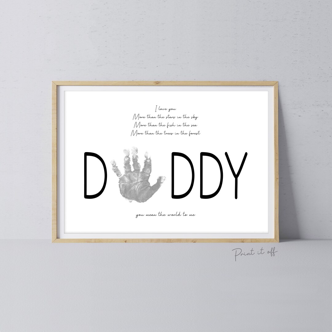 Handprint Art Craft / Daddy Dad Poem / Father's Day / Kids Baby Toddler ...