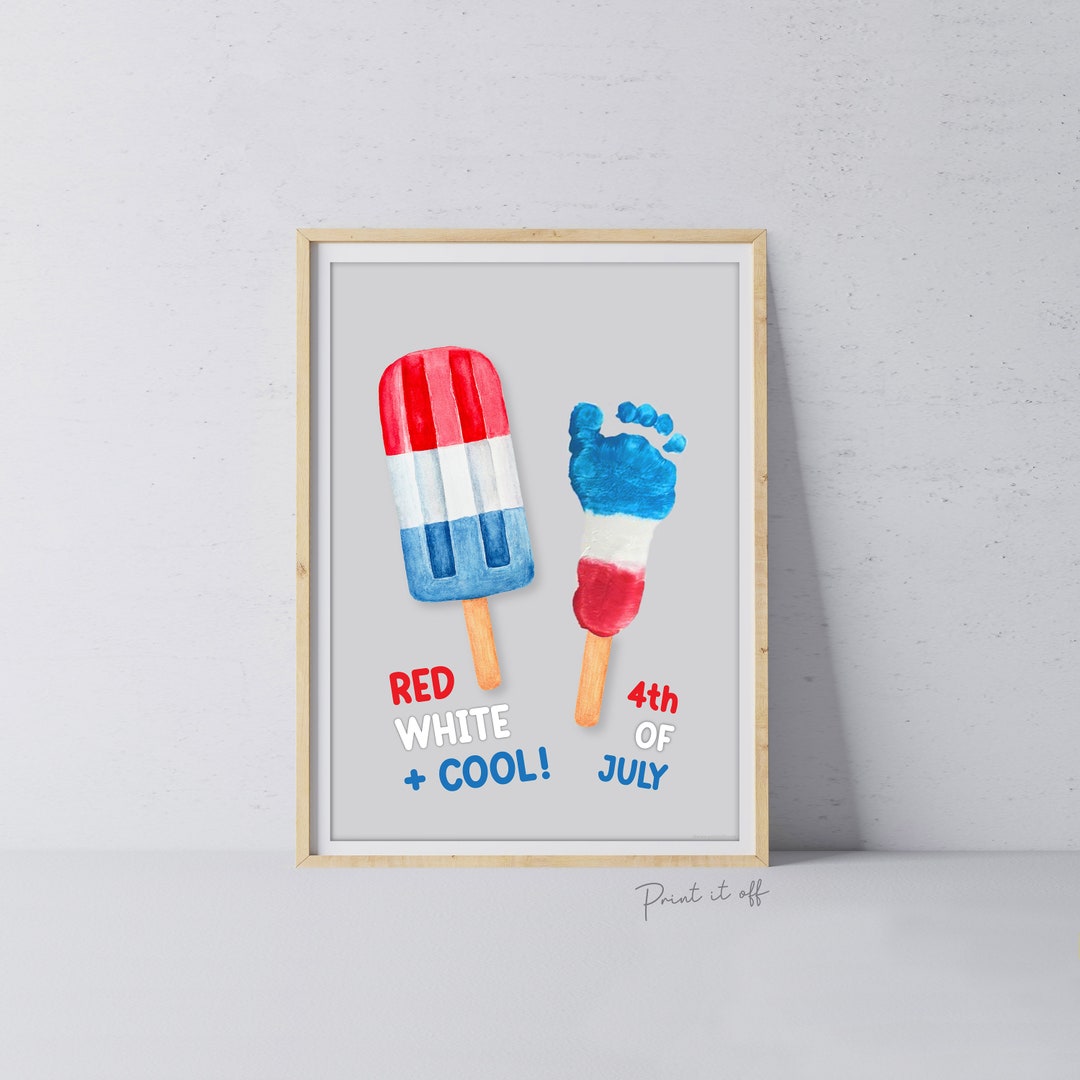 4th of July Independence Day / Footprint Handprint Craft Art / USA ...