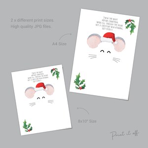 Mouse Christmas / Night Before Xmas Handprint Footprint Art Craft ...