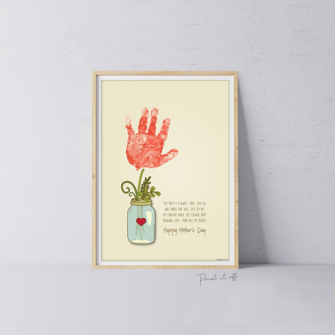 Handprint Art Flower Jar / Keepsake Craft / Happy Mother's Day / Mom ...