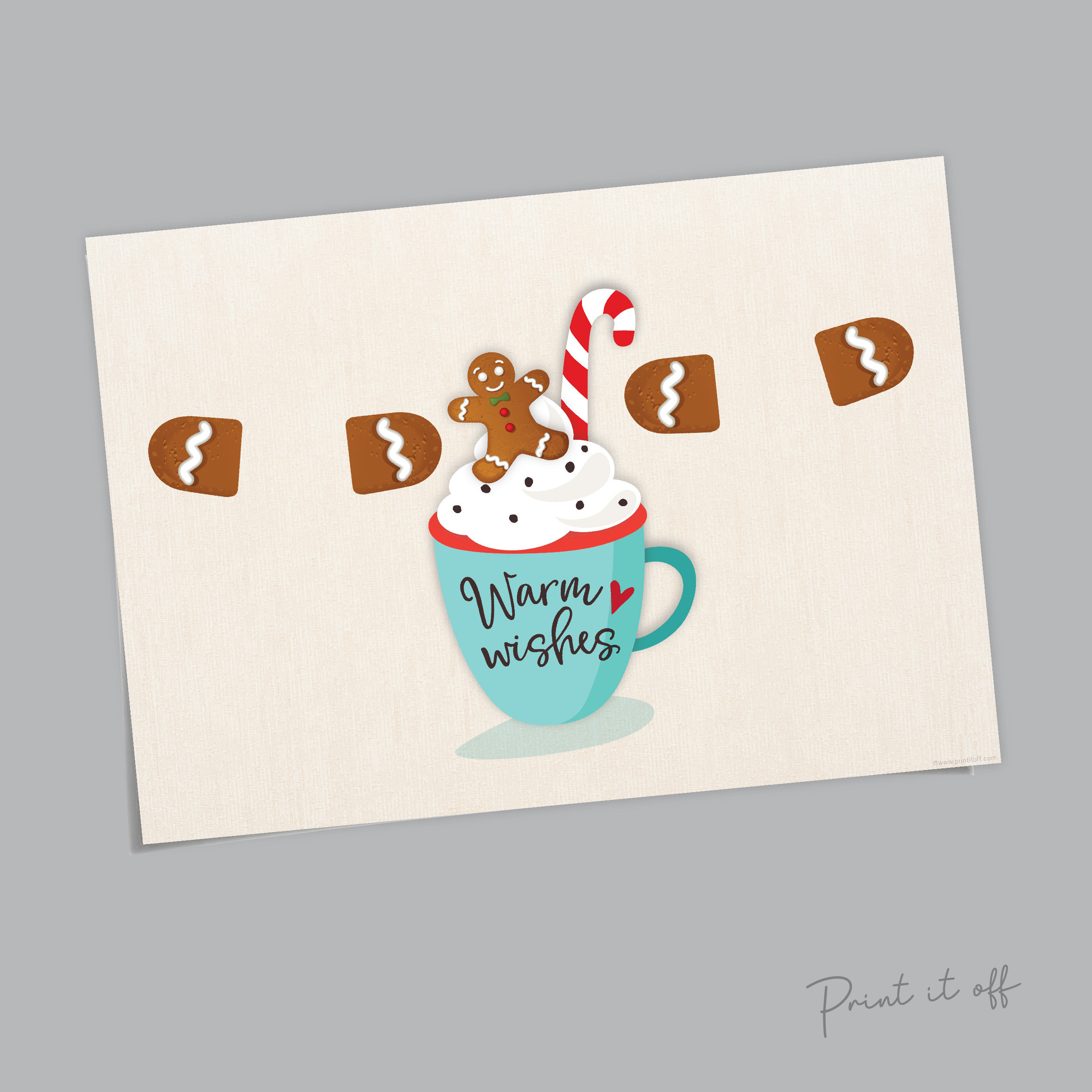 Warm Wishes Gingerbread Footprint Art Craft / First Christmas Xmas Baby ...