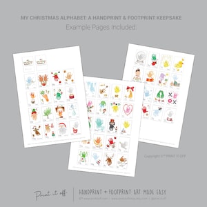 A-Z ABC Christmas Alphabet Handprint Footprint Craft Art Book / Baby ...