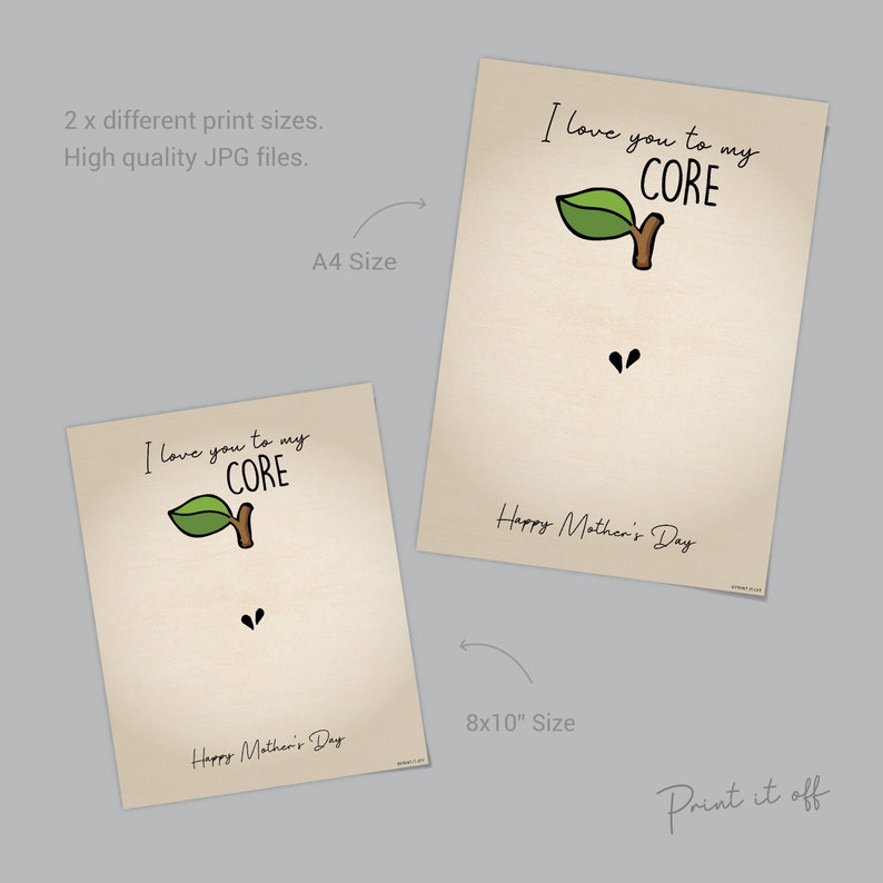 Love You to My Core / Mother's Day / Footprint Handprint | Etsy