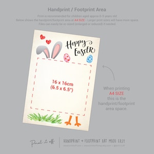 Bunny Chick / Footprint Handprint Feet Foot Art Craft / Hoppy Happy ...