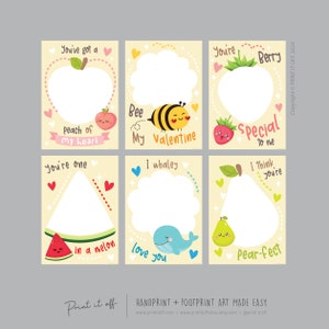 Valentine's Pack Handprint Footprint Art / DIY Card Craft / Kids Baby ...