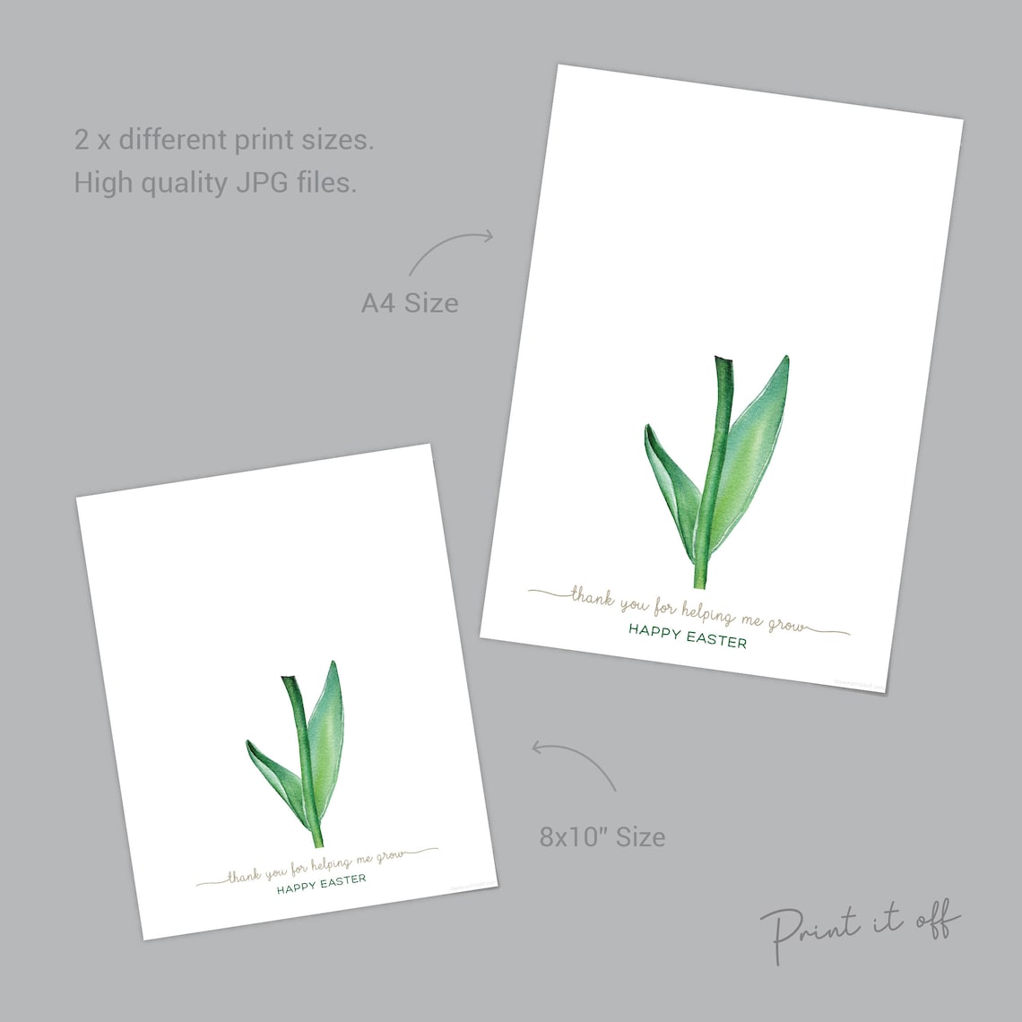 Thank You Helping Me Grow Handprint Hand Craft Art / Tulip Flower ...