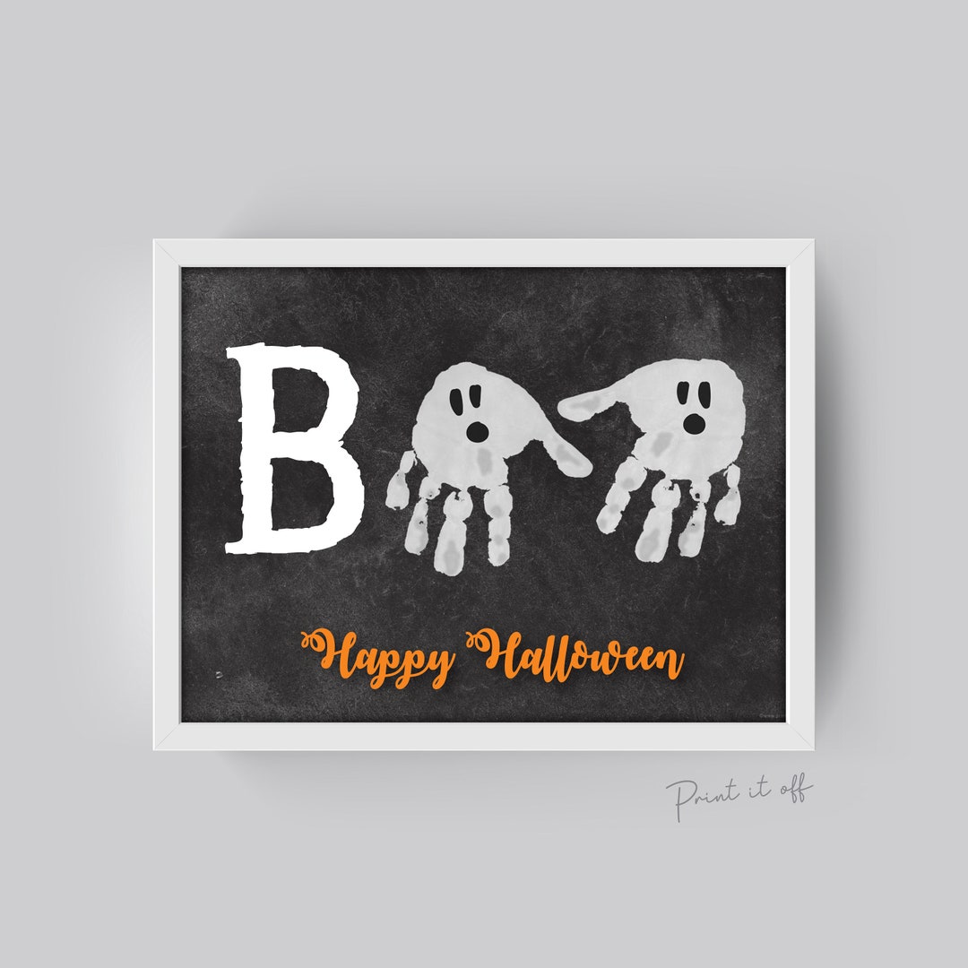 Halloween Keepsake / Handprint Art / Boo Happy Halloween / Baby Toddler ...