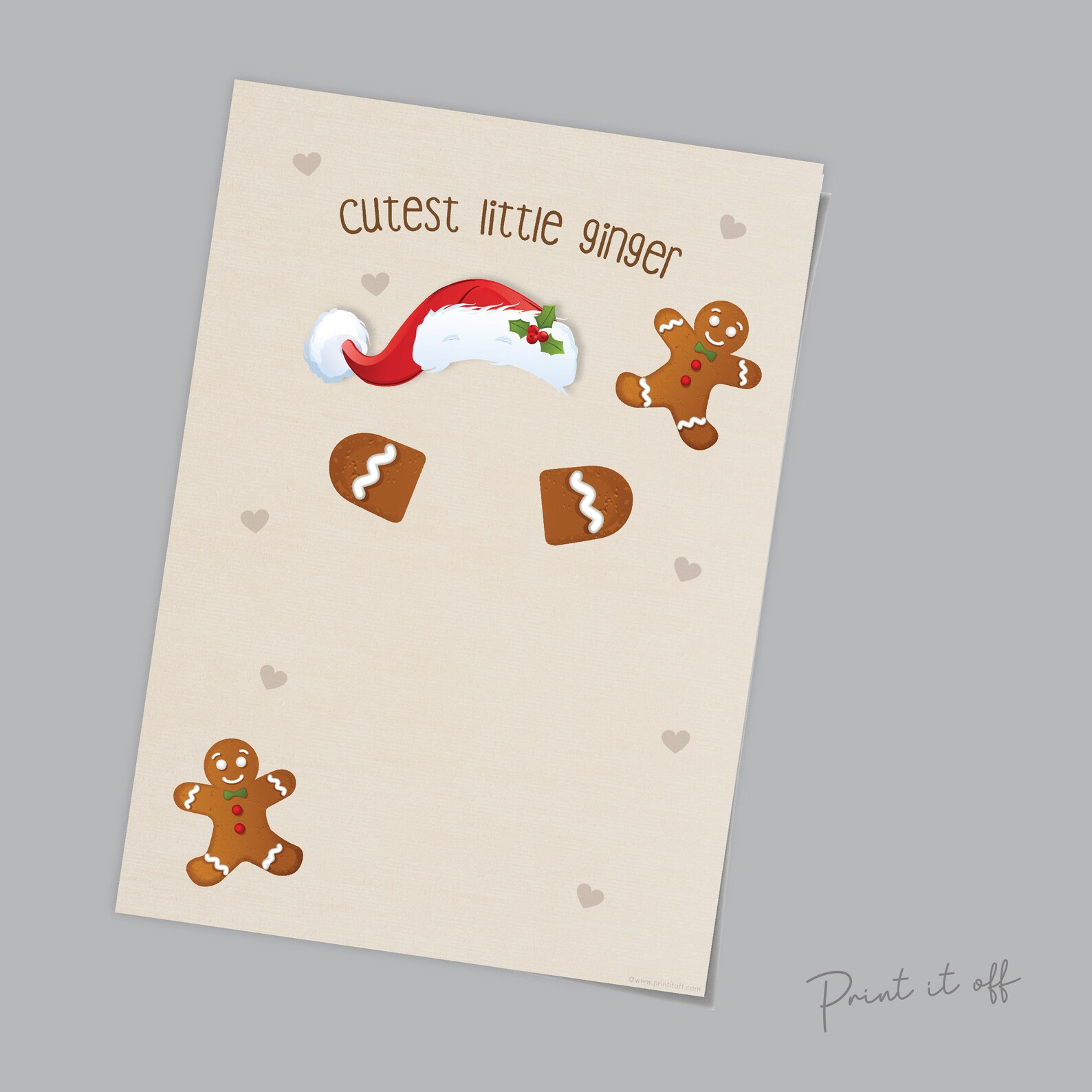 Cutest Ginger Gingerbread Man Footprint Handprint Art Craft / - Etsy