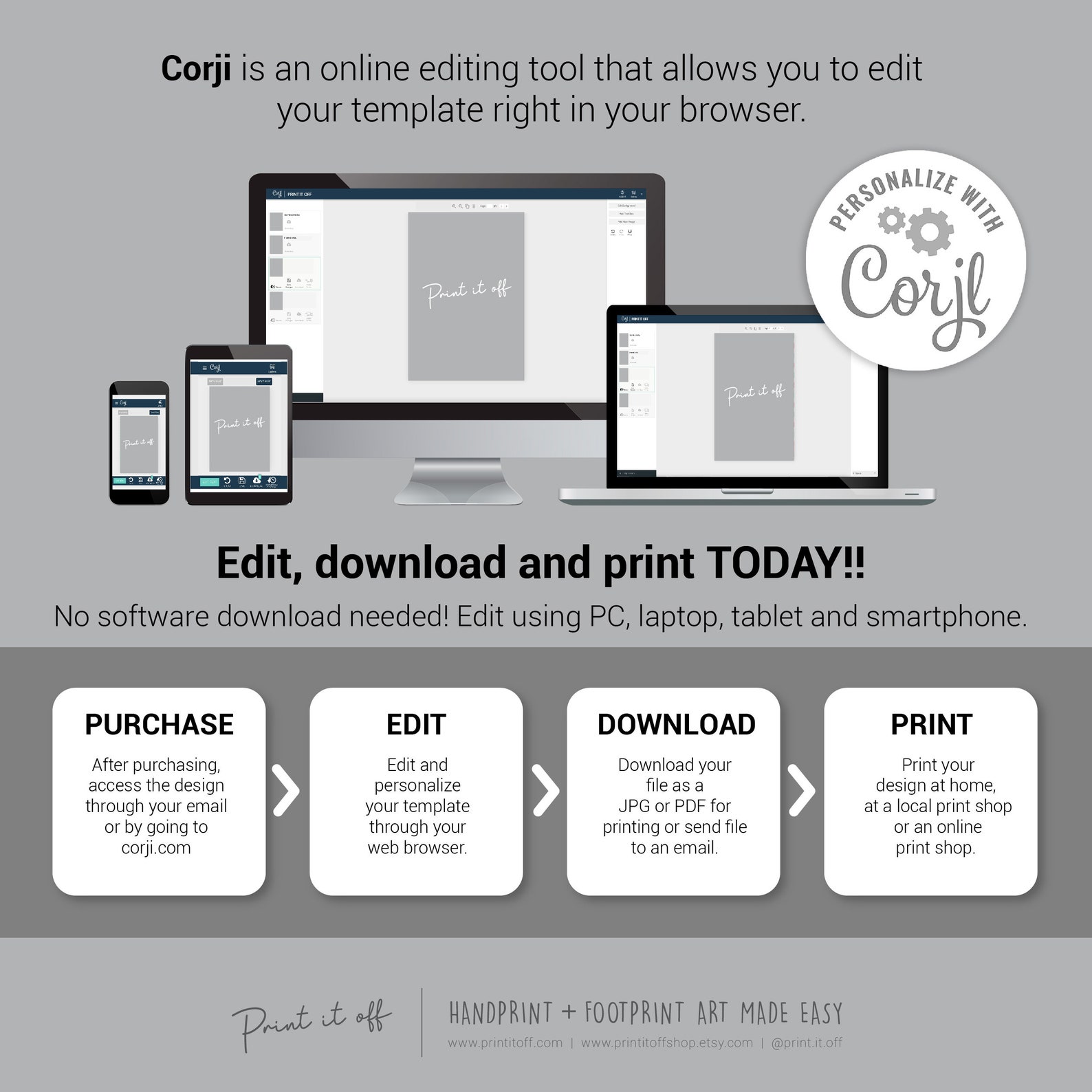 Love EDITABLE / Handprint Footprint Art Craft / - Etsy Australia