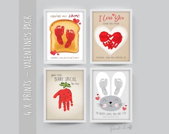 Love" Handprint Art | Personalised Valentine’s Keepsake - Etsy