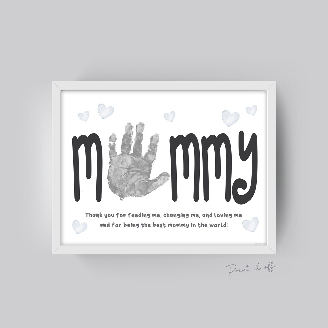 Mommy Handprint Art / Best in the World / Mom Mother's Day - Etsy