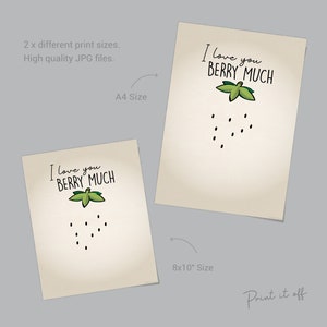 I Love You Berry Much - Strawberry / Handprint Footprint Art Craft ...