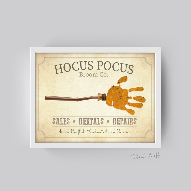 Hocus Pocus / Handprint Art Craft / Witch Broom Stick - Etsy Australia