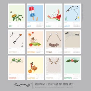 2026 Handprint Footprint Calendar Art Craft / DIY Gift Child Baby Kids ...