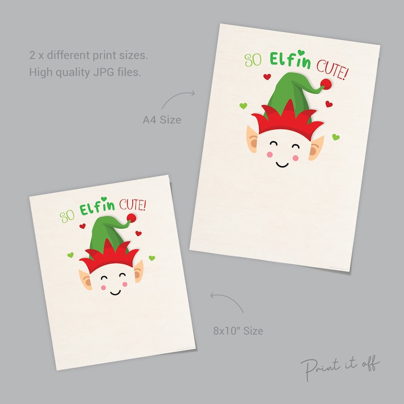 So Elfin Cute Handprint Art Craft / Elf Christmas Xmas Baby - Etsy