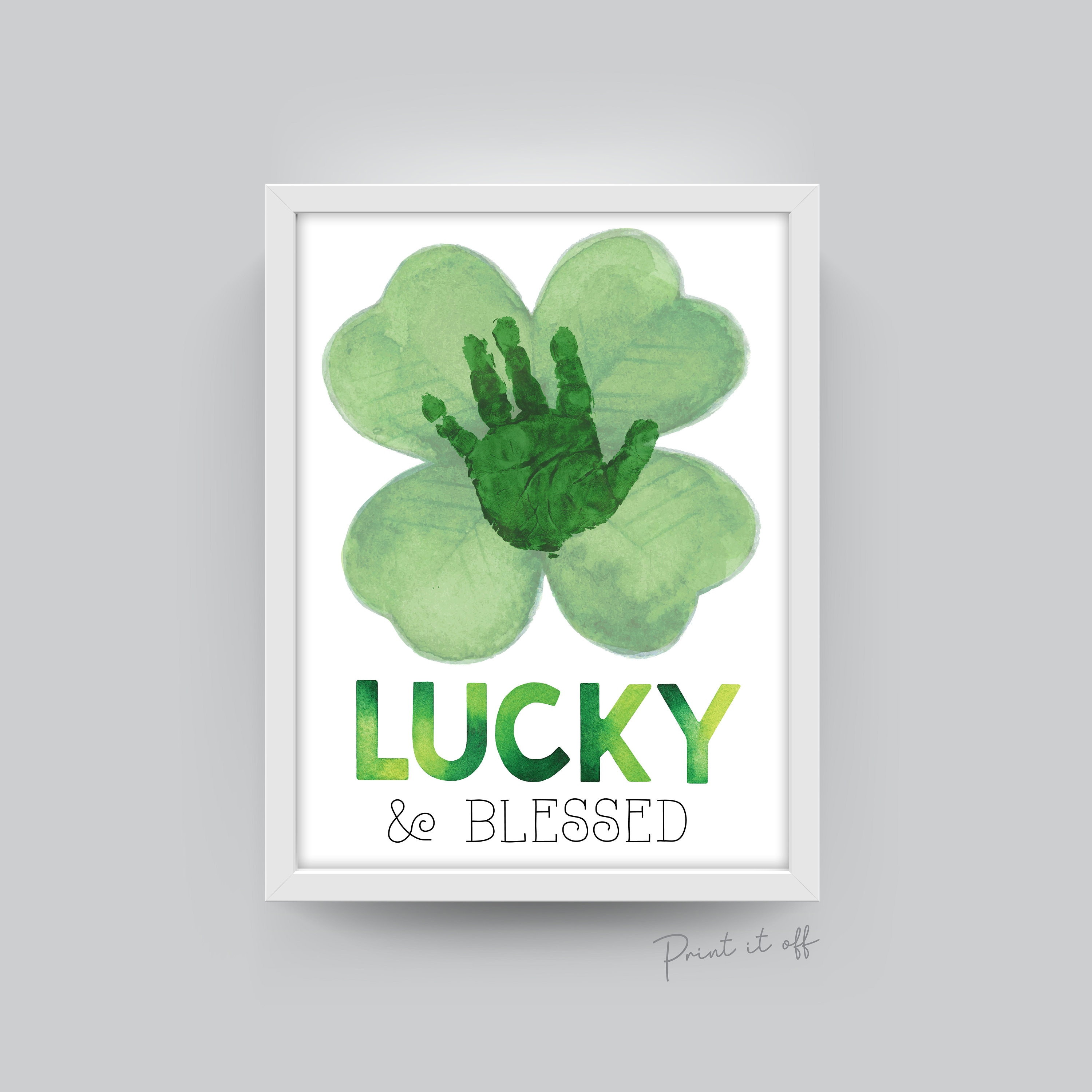 Lucky and Blessed / Handprint Craft / St Patrick's Day | Etsy