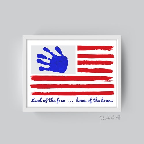 Flag Poem / Handprint Art / 4th of July Independence Day / USA - Etsy