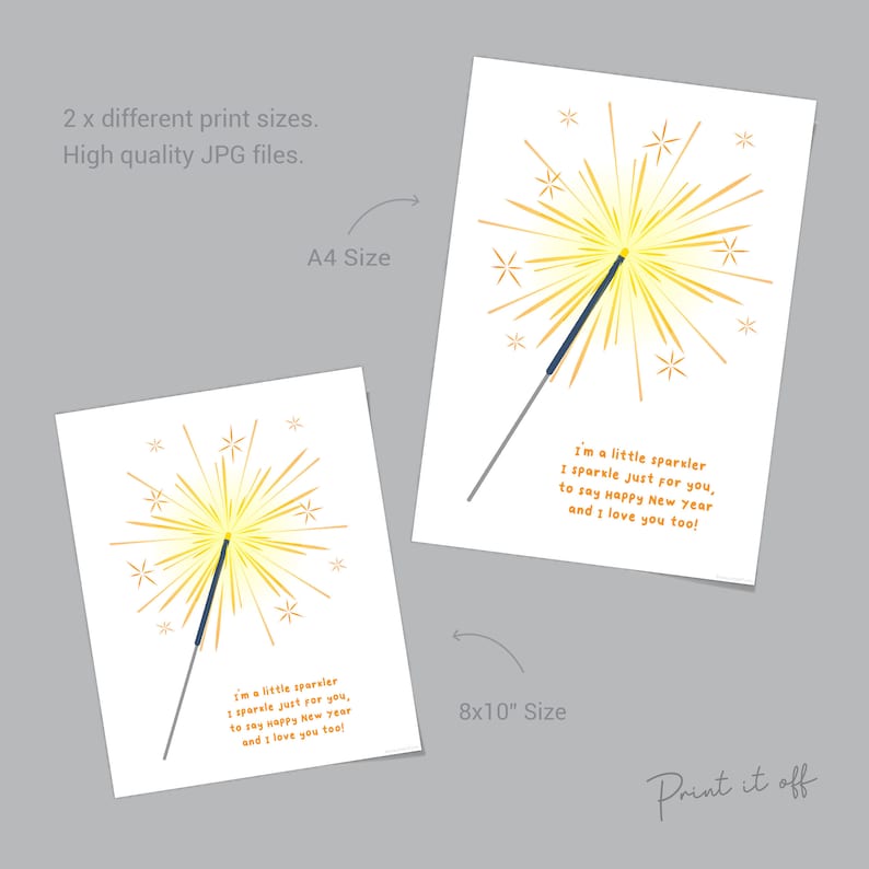 New Years Handprint Art Craft / Sparkler Fireworks / Baby Kids Toddler ...