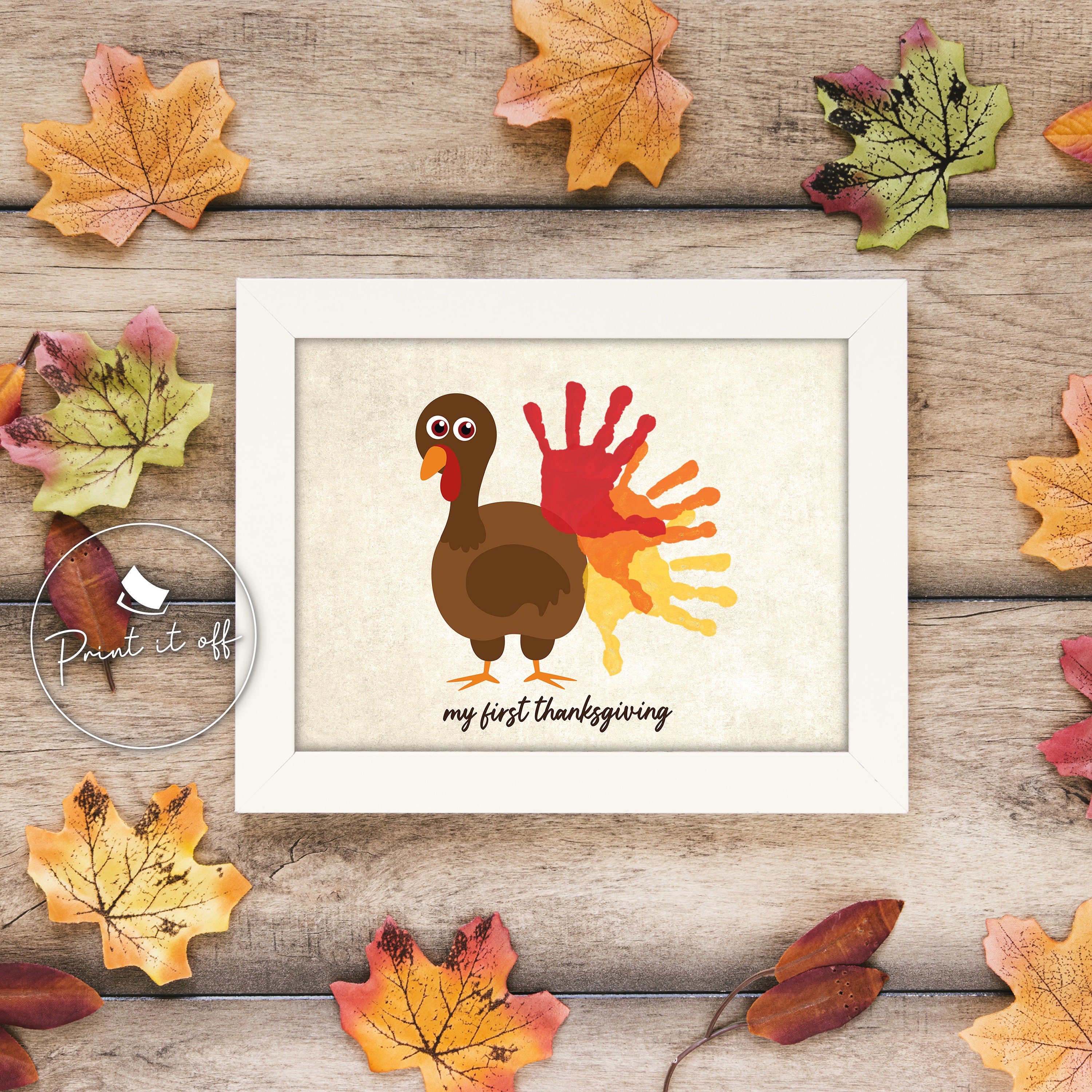My First Thanksgiving / Happy Thanksgiving Turkey / Handprint | Etsy