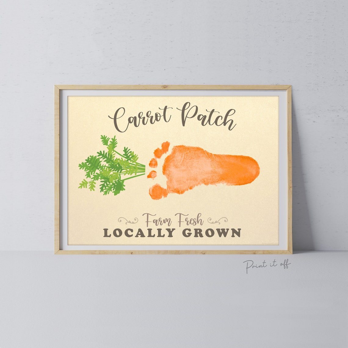 Carrot Patch Easter / Foot Footprint Art Craft / Kids Baby - Etsy