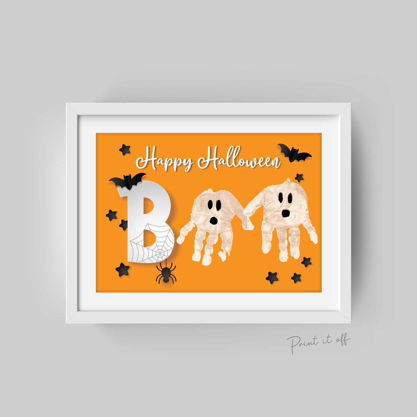 Halloween Footprint Handprint Art Craft / Kids Toddler Baby - Etsy