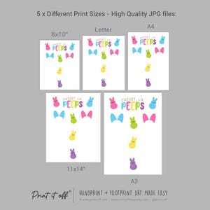 Cutest Lil Peeps Easter / Footprint Handprint Art / Bunny Feet Foot ...
