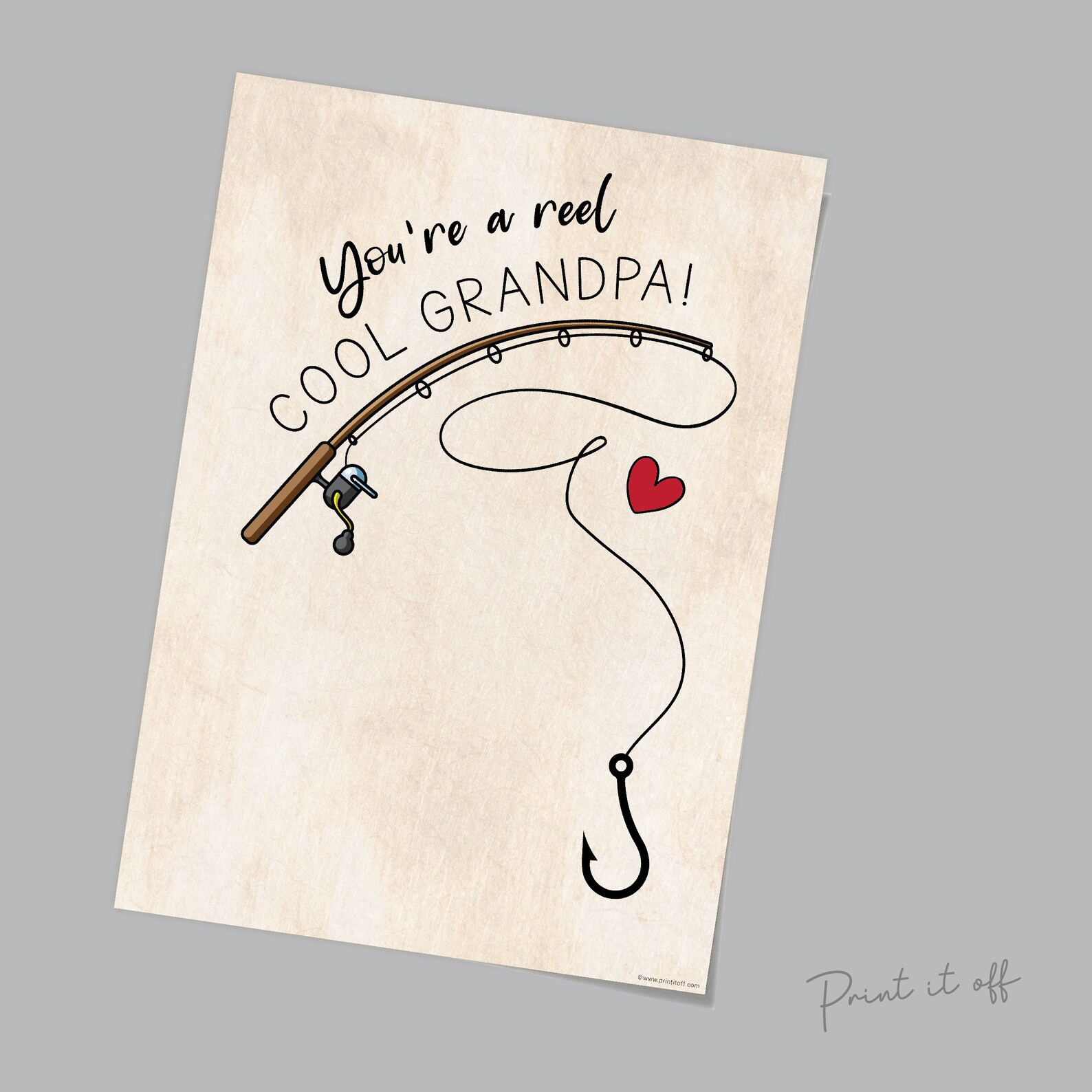 You're a Reel Cool Grandpa / Fish Hand Handprint Art / - Etsy